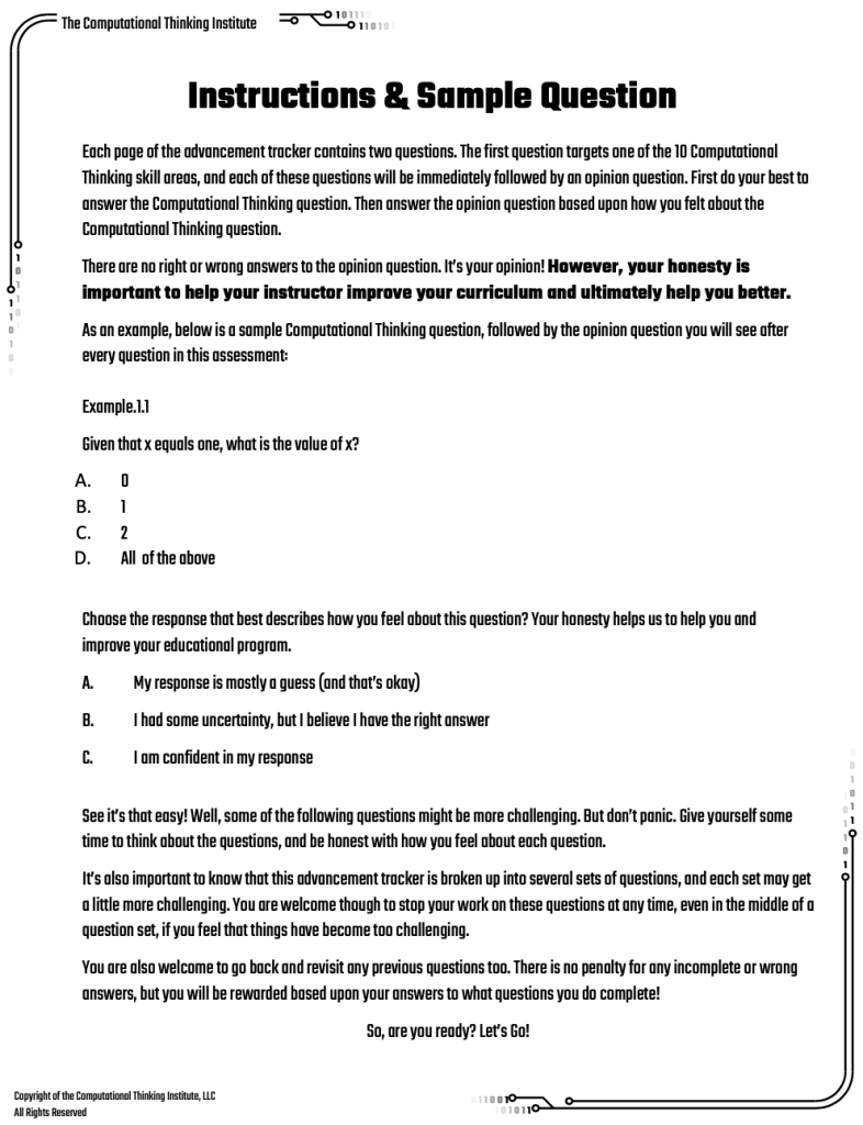 Exam June 2023 Level 1 Core P2 The Computational Thinking Institute 1173